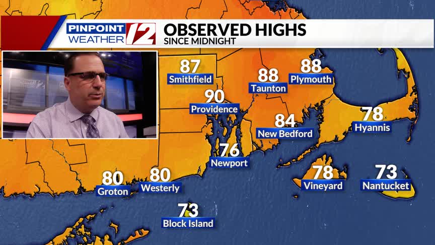 WPRI 12 Weather Now 6/20/24: Hazy, hot and humid today; Not as Hot ...