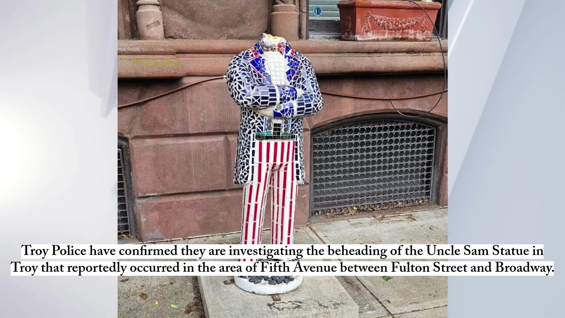 Uncle Sam statue in Troy beheaded – NEWS10 ABC