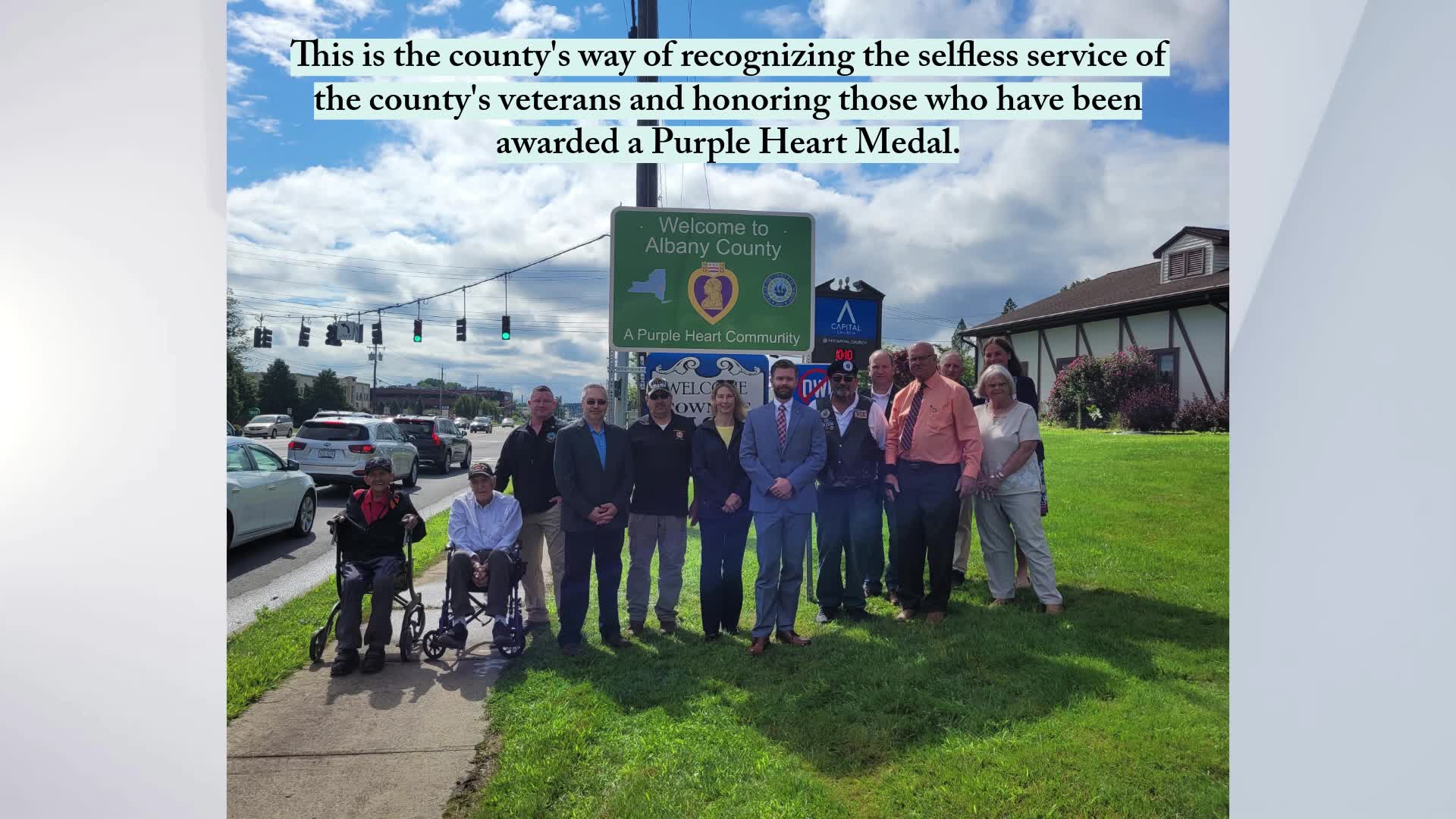 New sign celebrates Albany Co. as Purple Heart County – NEWS10 ABC