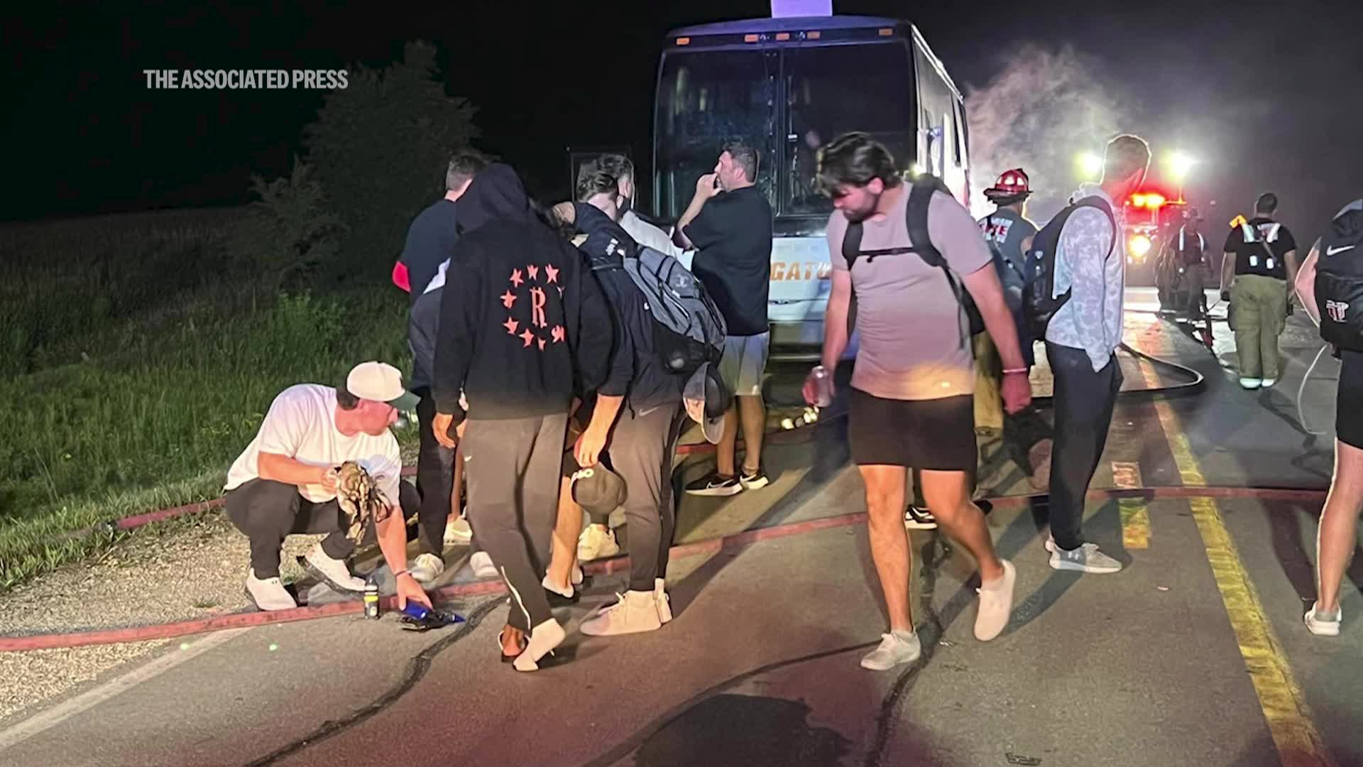 Baseball team’s charter bus catches fire in Iowa; no one is hurt – WSPA ...