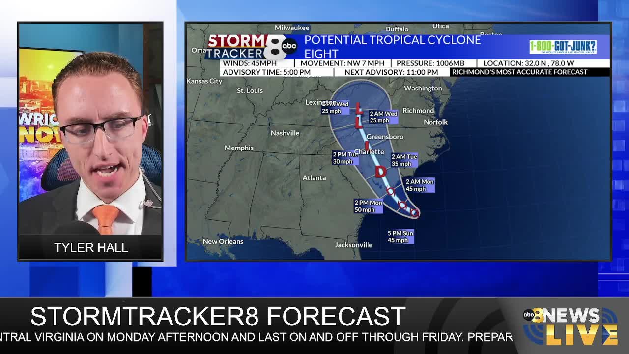 Potential Tropical Cyclone Eight Forecast – WRIC ABC 8News