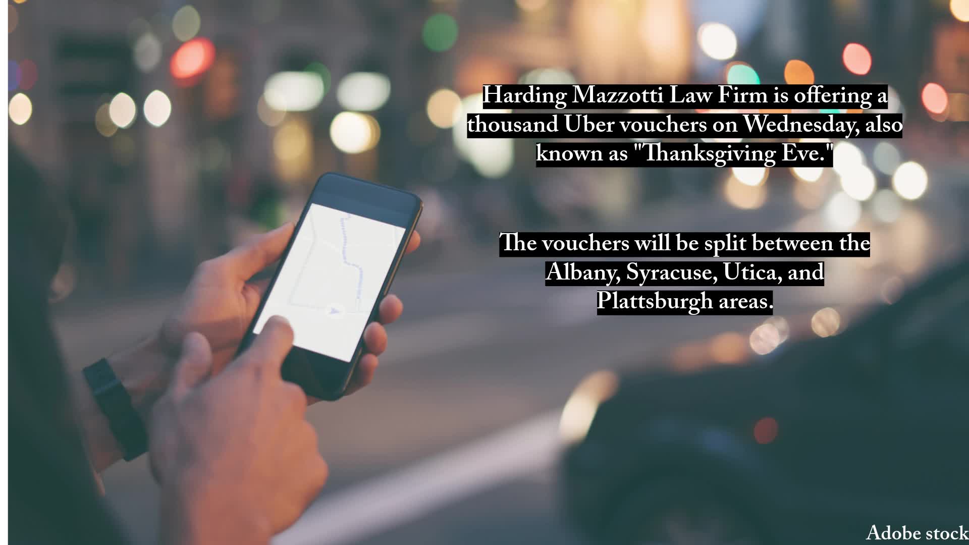 Harding Mazzotti Law Firm offering Uber vouchers for ‘Thanksgiving Eve ...