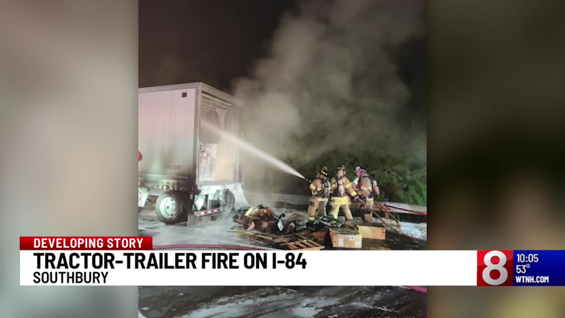 Officials extinguish fire on trailer carrying hazardous materials ...